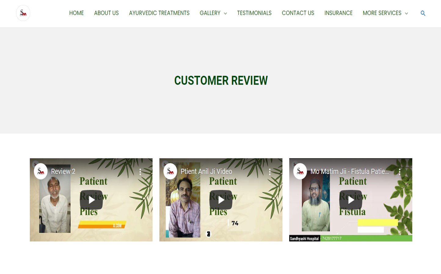 TESTIMONIALS - Sandhya Medicity